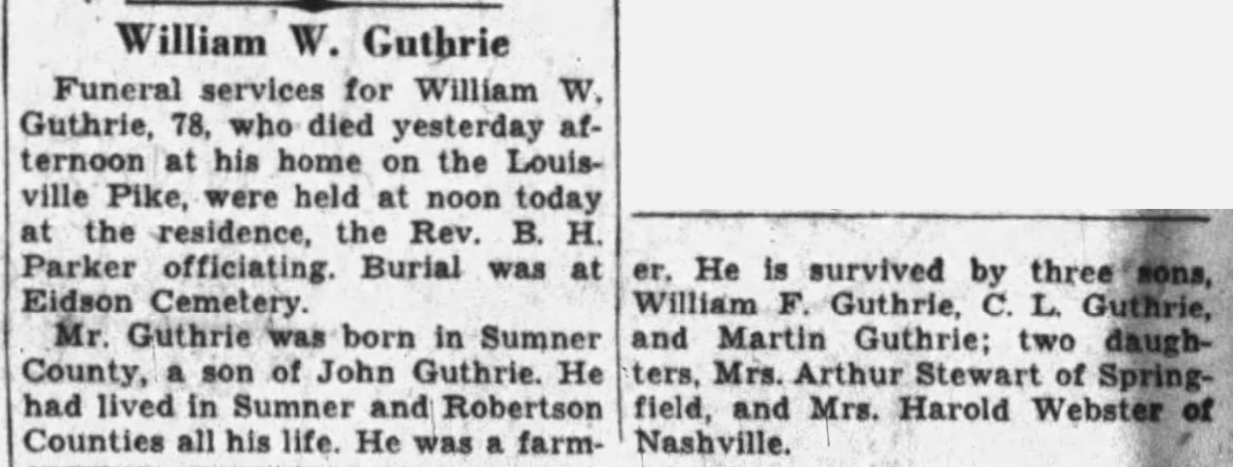 N: William Guthrie & Savannah Wheeler – Guthrie Genealogy